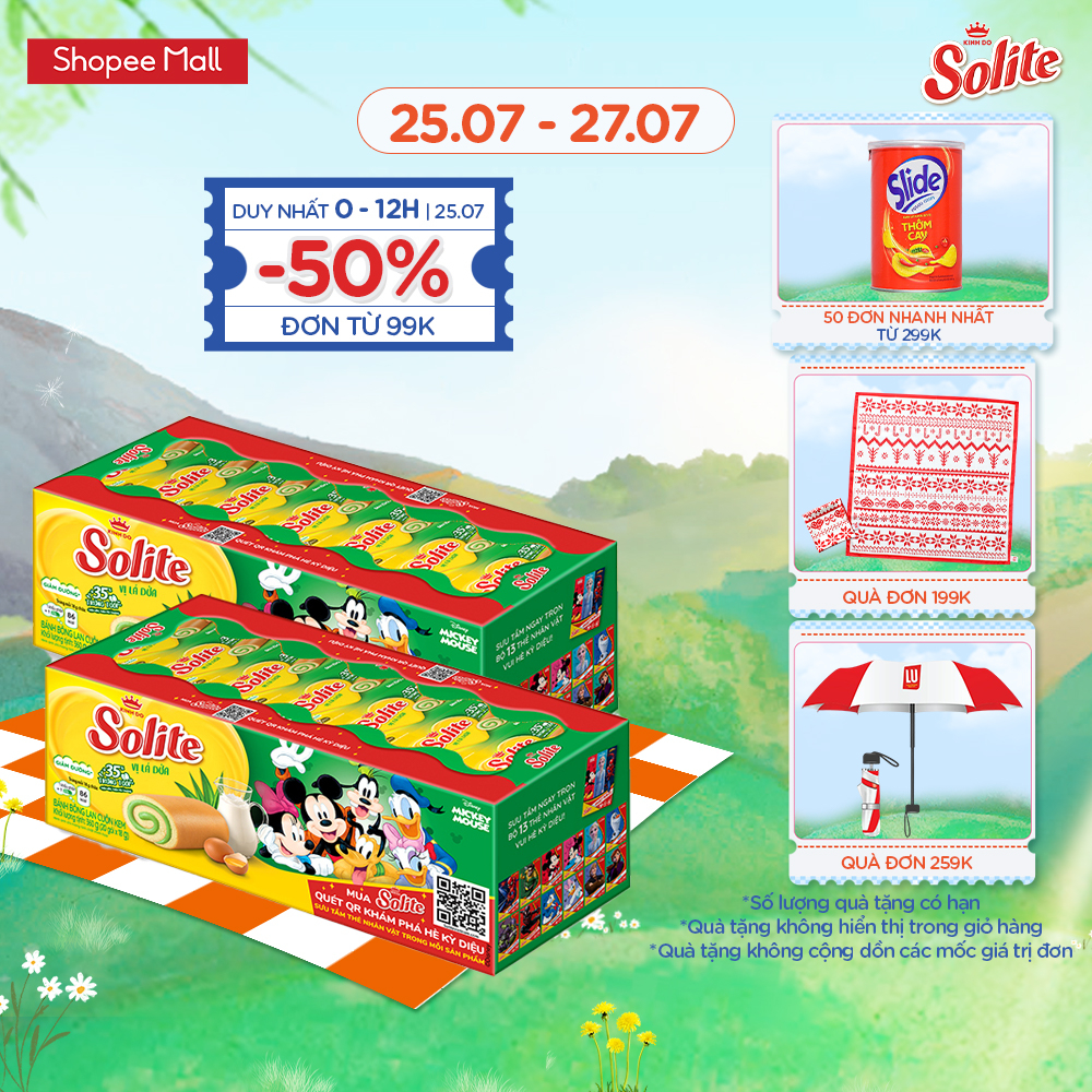 Săn Thẻ Trúng Quà Combo 2 Hộp Bánh Bông Lan Cuộn Kem SOLITE Phiên Bản ...