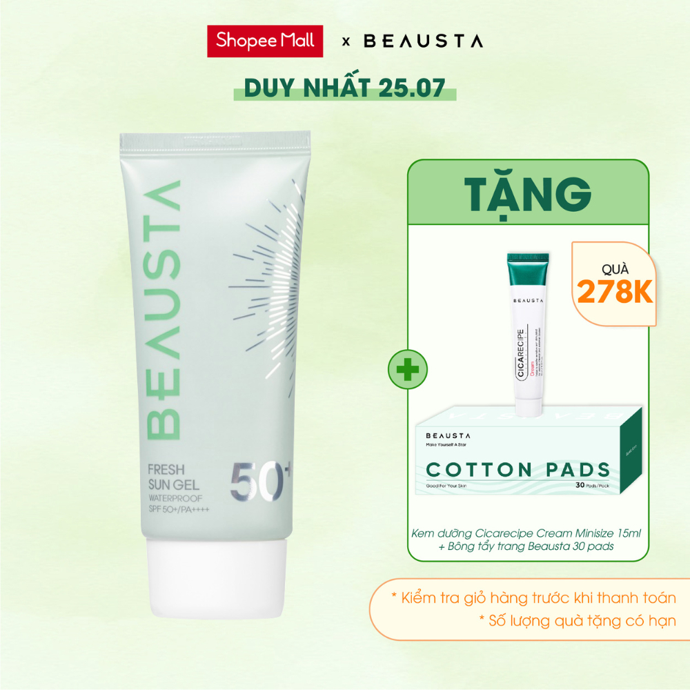 Kem Chống Nắng Chống Nước Dạng Gel BEAUSTA Fresh Sun Gel Waterproof SPF ...
