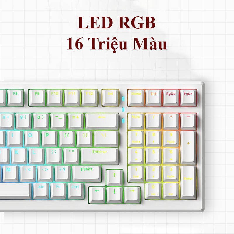 Bàn Phím Cơ Custom - X98 Pro / 3 Mode - Led RGB - Mạch Xuôi - Layout 98