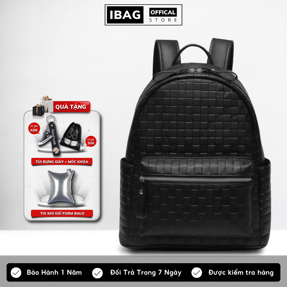 Balo da Đi Học IBAG Balô Da Thời Trang Nam Nữ Ba lo Lv Da Pu Cao Cấp ...