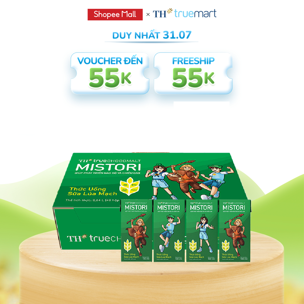 Thùng 48 hộp sữa tươi tiệt trùng TH True Milk HILO 180ml (180ml x 48) - MixASale