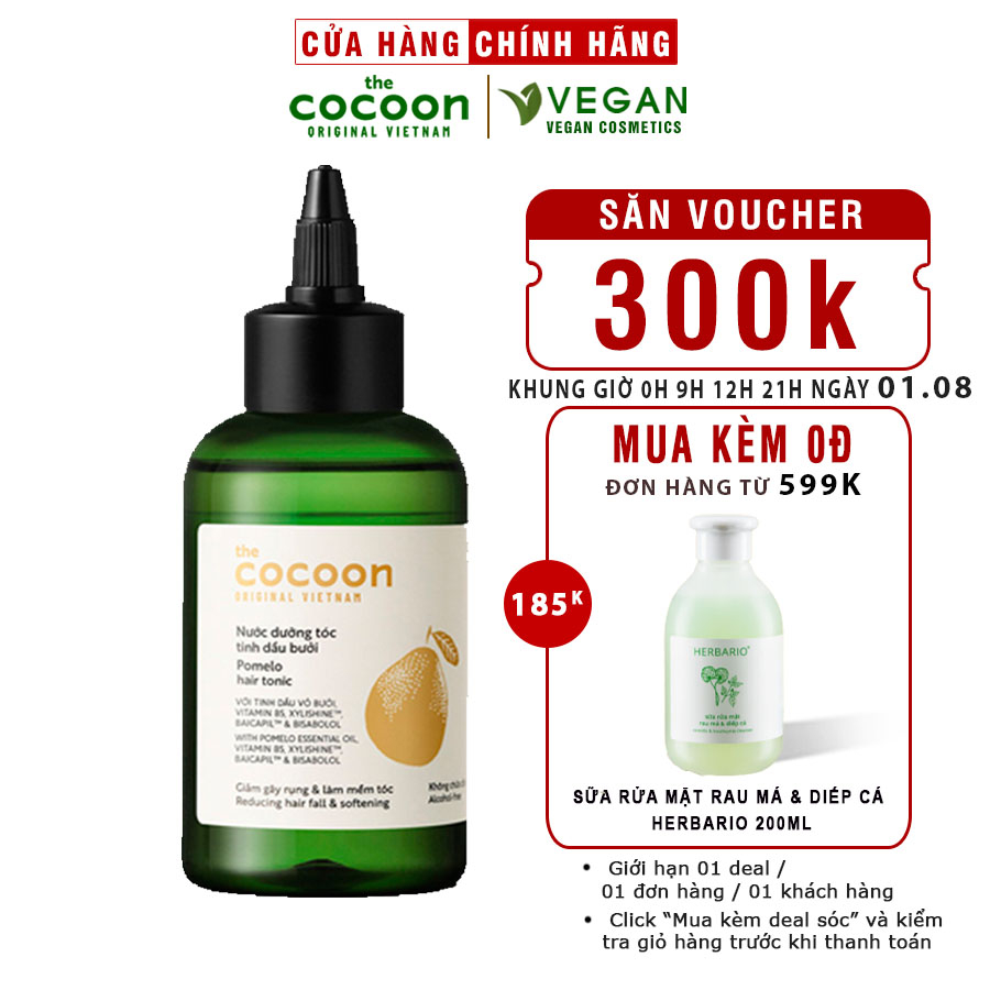 Nước dưỡng tóc tinh dầu bưởi ( pomelo hair tonic ) Cocoon 140ml thuần ...