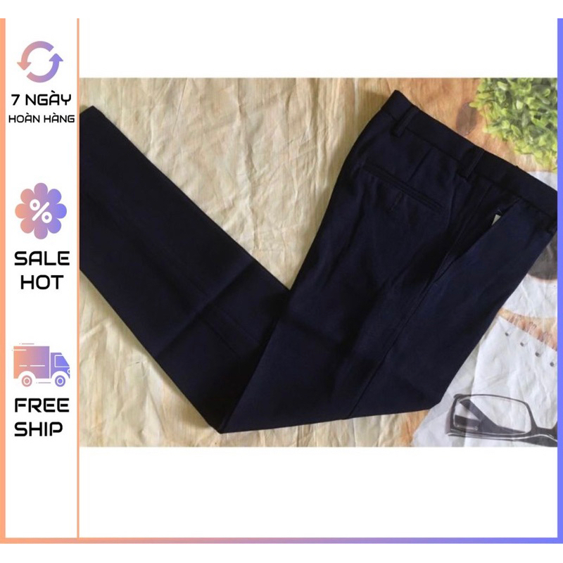 Mua Quần tây học sinh nam cấp 2 cấp 3, quần tây dài xanh đen, đen đồng ...