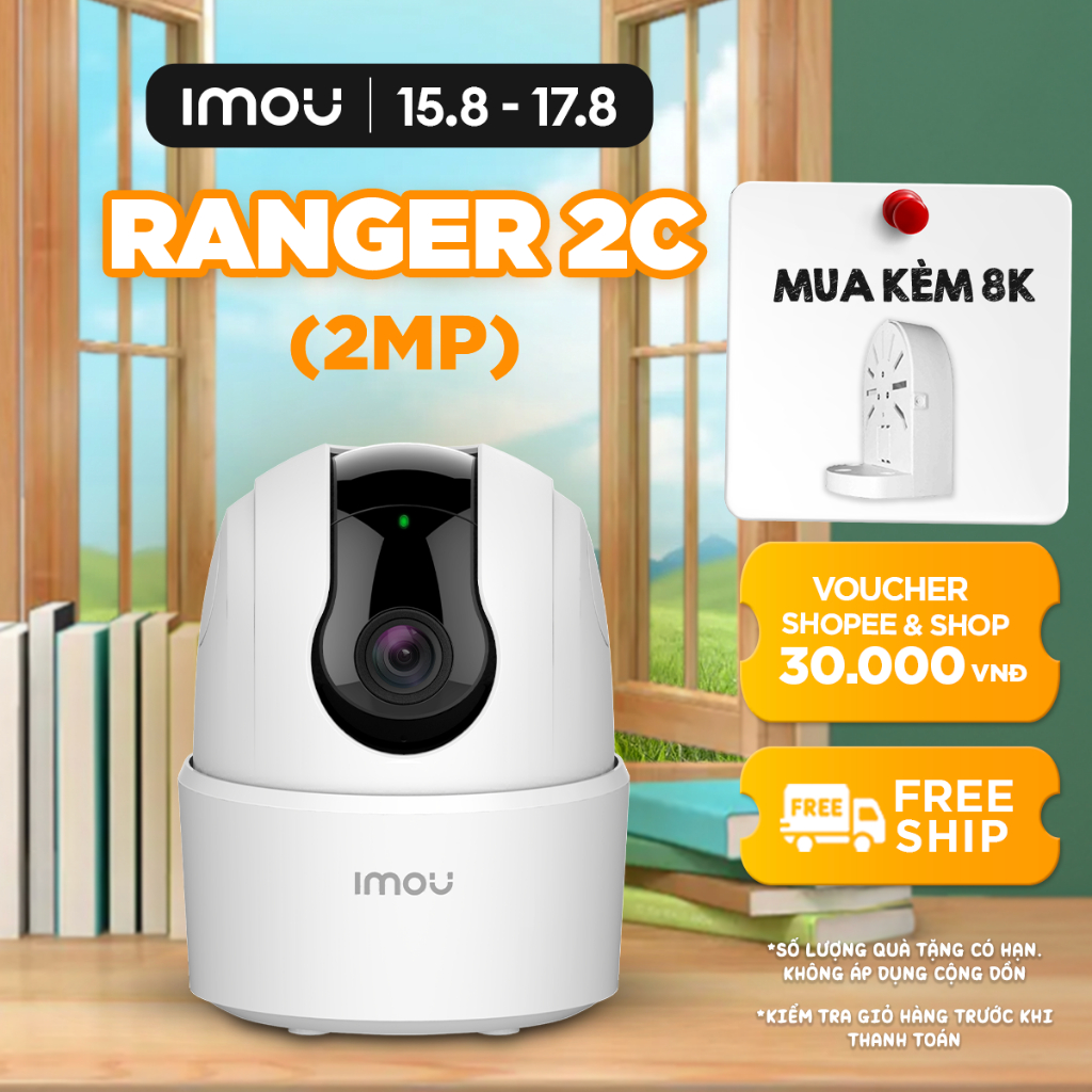 Camera Wifi trong nhà Imou Ranger 2C (2MP) I Đàm thoại hai chiều I Xoay ...