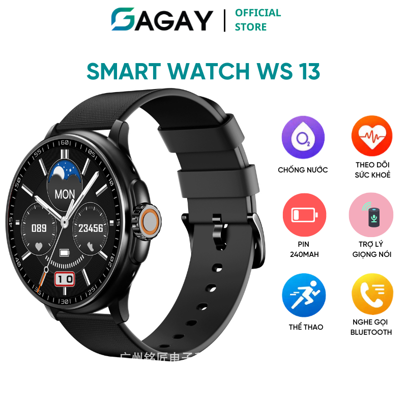 Đồng hồ thông minh G-WS 13 nghe gọi bluetooth, theo dõi nhịp tim, đồng ...