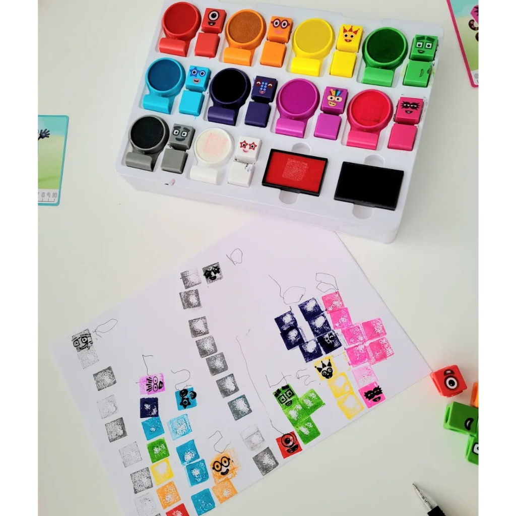 Numberblocks Stampoline Park Stamp Activity Set: Bộ trò chơi con dấu ...