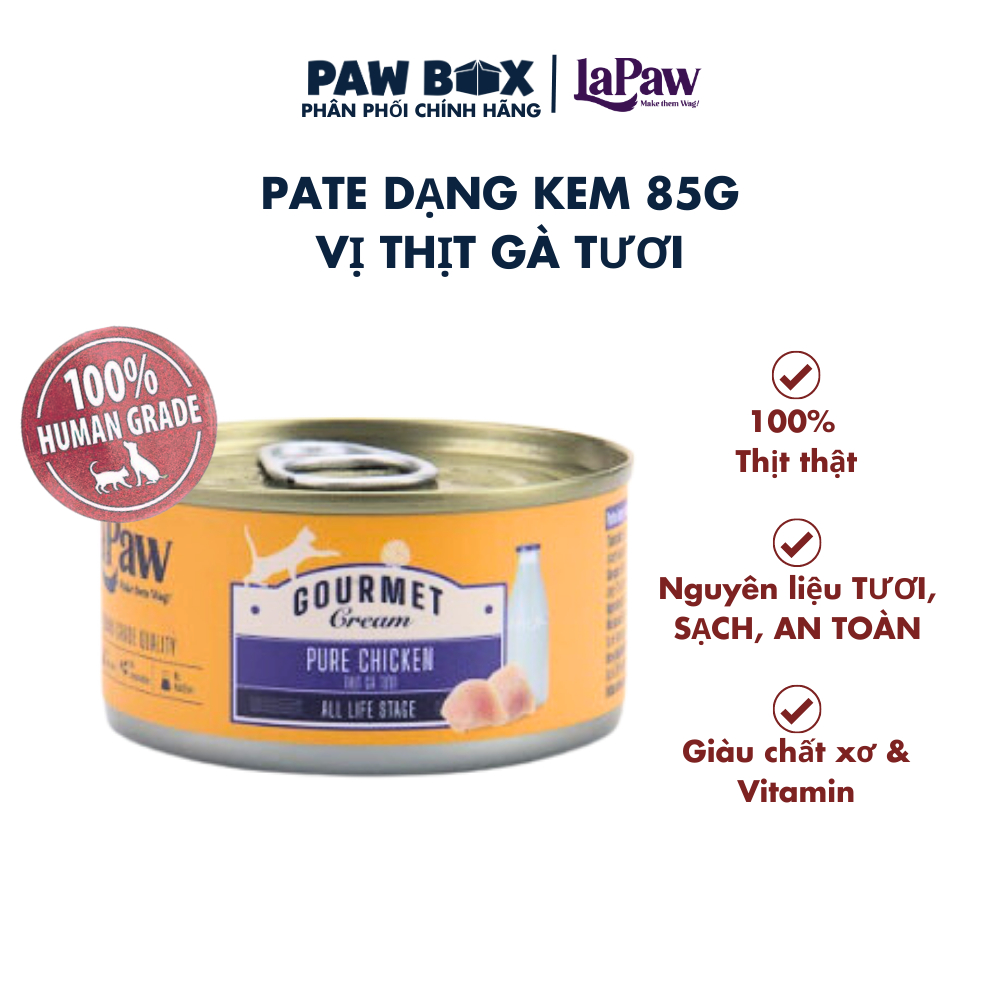 Pate Cho Mèo LaPaw Gourmet Cao Cấp Dạng Kem Hộp 85g