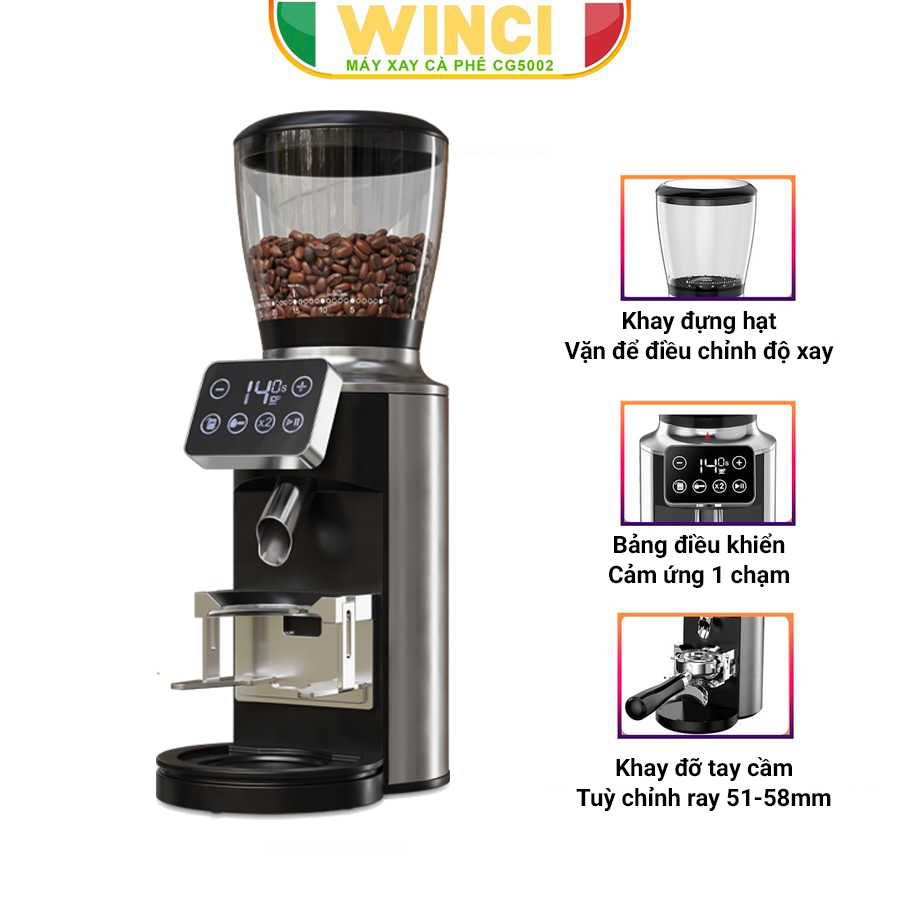 Máy xay hạt cà phê WINCI CG5002 30 cỡ xay Bảo hành 12 tháng - MixASale