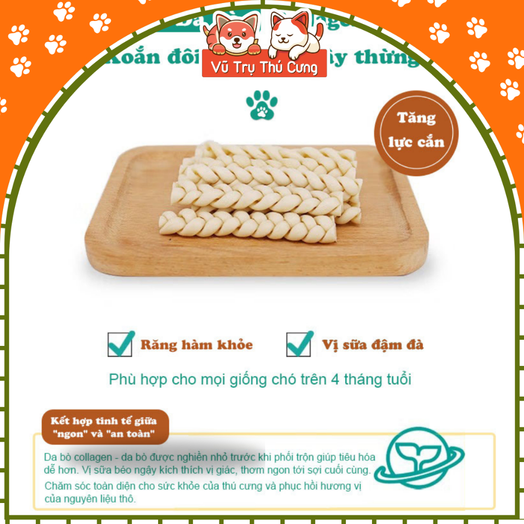 Mua Snack Cho Chó Que Da Bò Xoắn Đôi Hương Sữa Doggyman 90g giá rẻ nhất ...