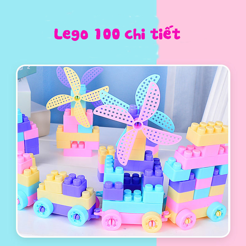 Mua Bộ lắp ghép Lego cho bé 100 mảnh ghép Hộp Nhựa giá rẻ nhất | TecKi.Vn