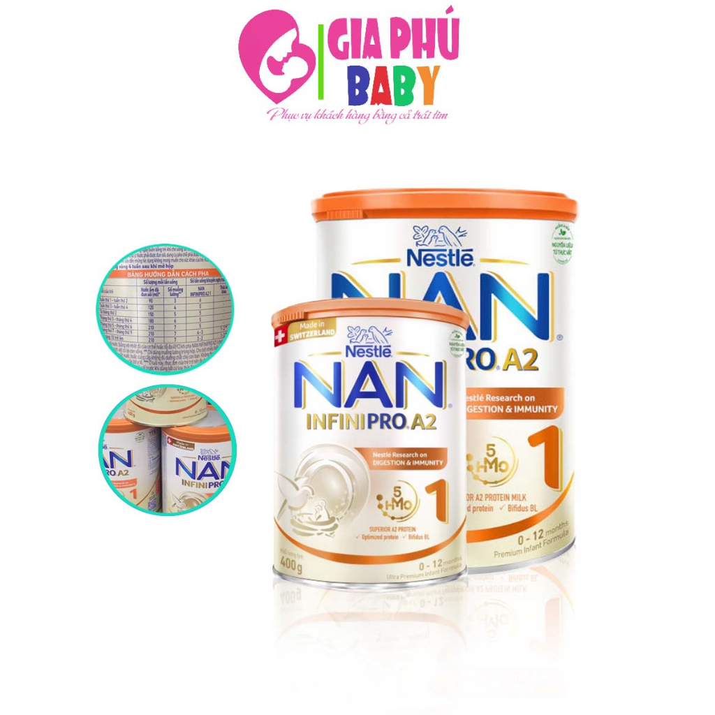 Mua Sữa bột Nestlé NAN INFINIPRO A2 Thụy Sĩ 800g với sự kết hợp độc đáo ...
