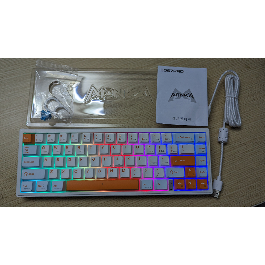 Bàn Phím Cơ Không Dây Monka 3067 V2 PRO | 3 Mode | Mạch Xuôi | Hotswap ...