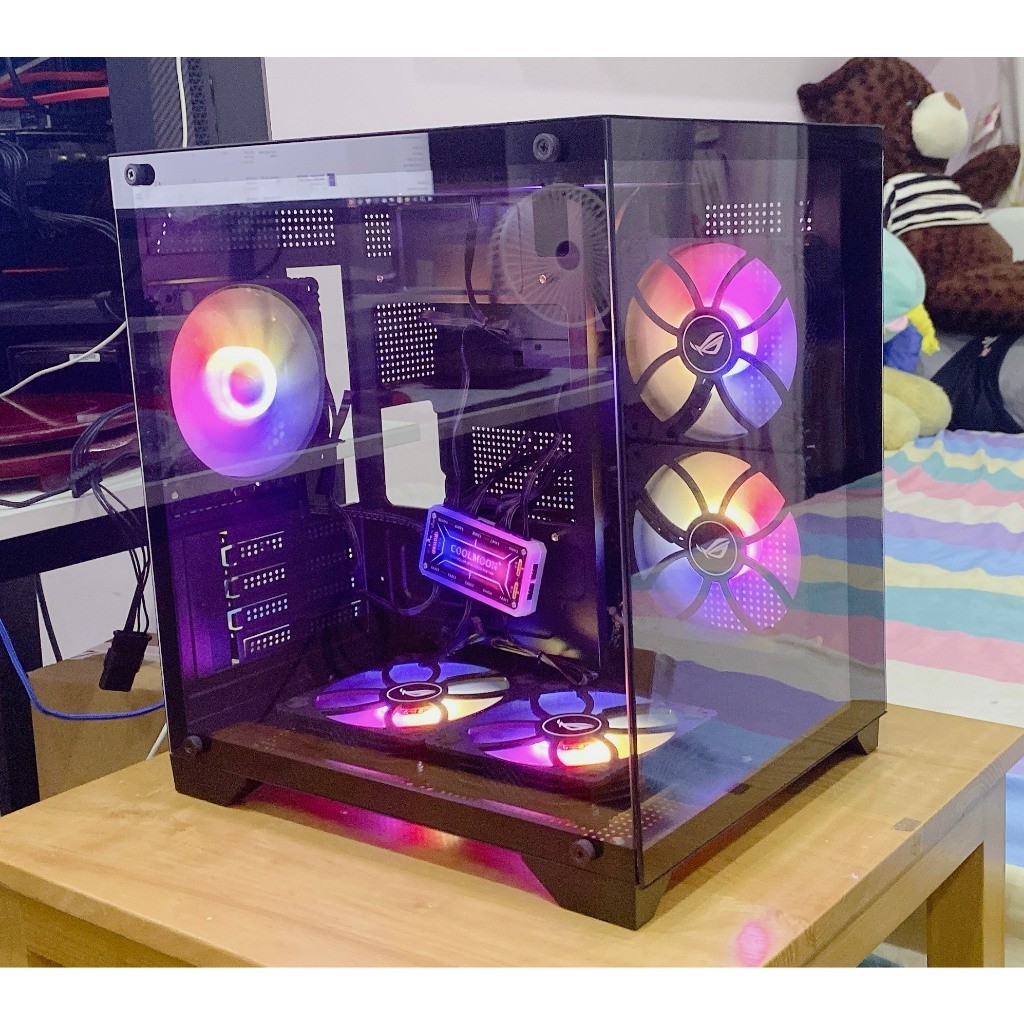 Bán Vỏ case máy tính cực đẹp, dạng bể cá Vsheng size mATX - Màu trắng ...