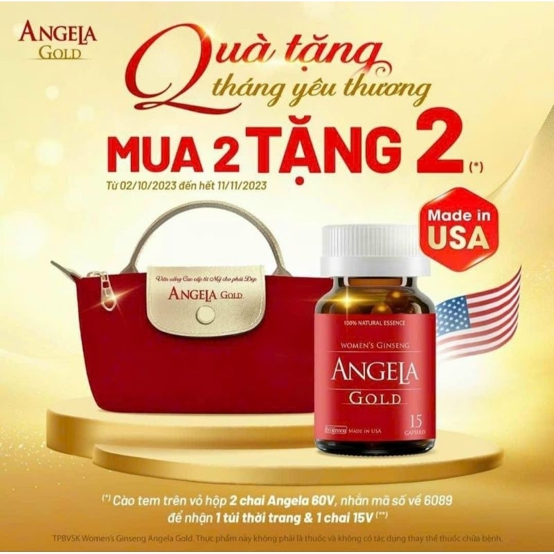 Mua SÂM ANGELA GOLD 60V TẶNG TÚI MANG LẠI SỨC KHỎE SẮC ĐẸP VÀ SINH LÝ ...