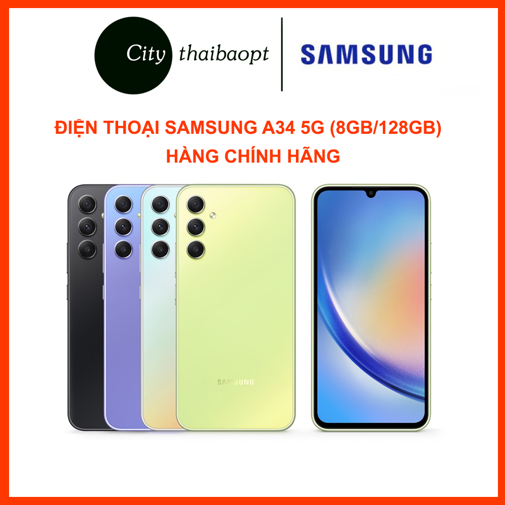 Điện Thoại Samsung Galaxy A34 5G (8GB128GB) - Pin 5000mAh Camera 48MP ...