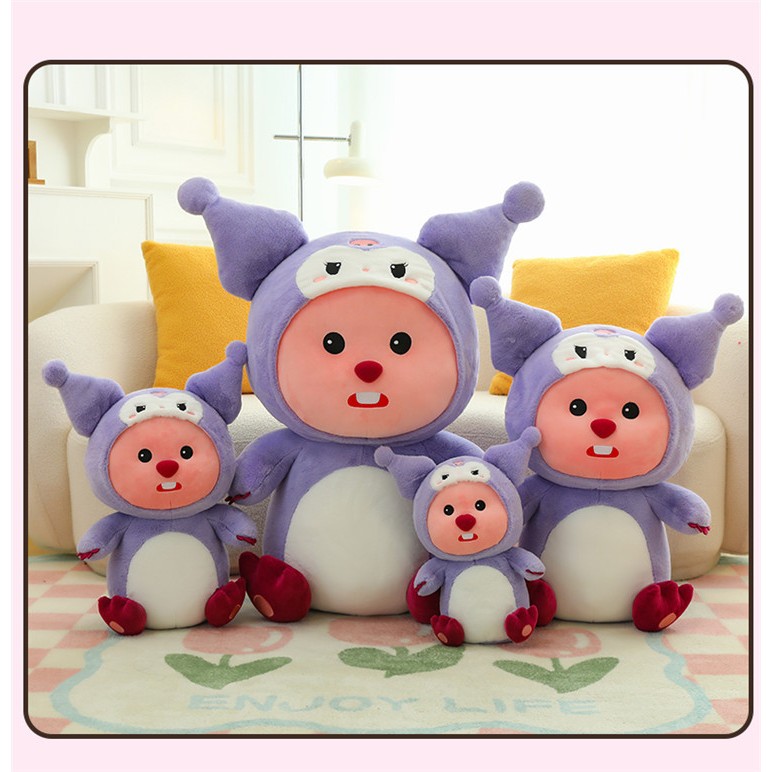 Gấu Bông Loopy Cosplay Ong Vàng, Gấu Trúc, Loopy Đội Nón Kuromi, Đáng ...