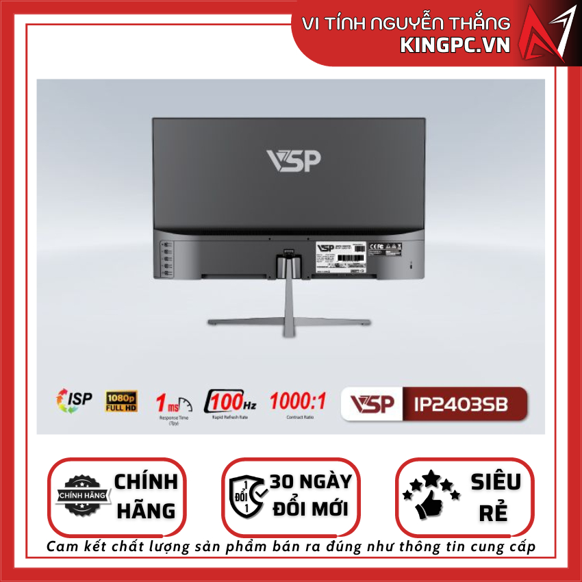 Màn Hình VSP Phẳng 24 Inch Bảo Hành 36 Tháng