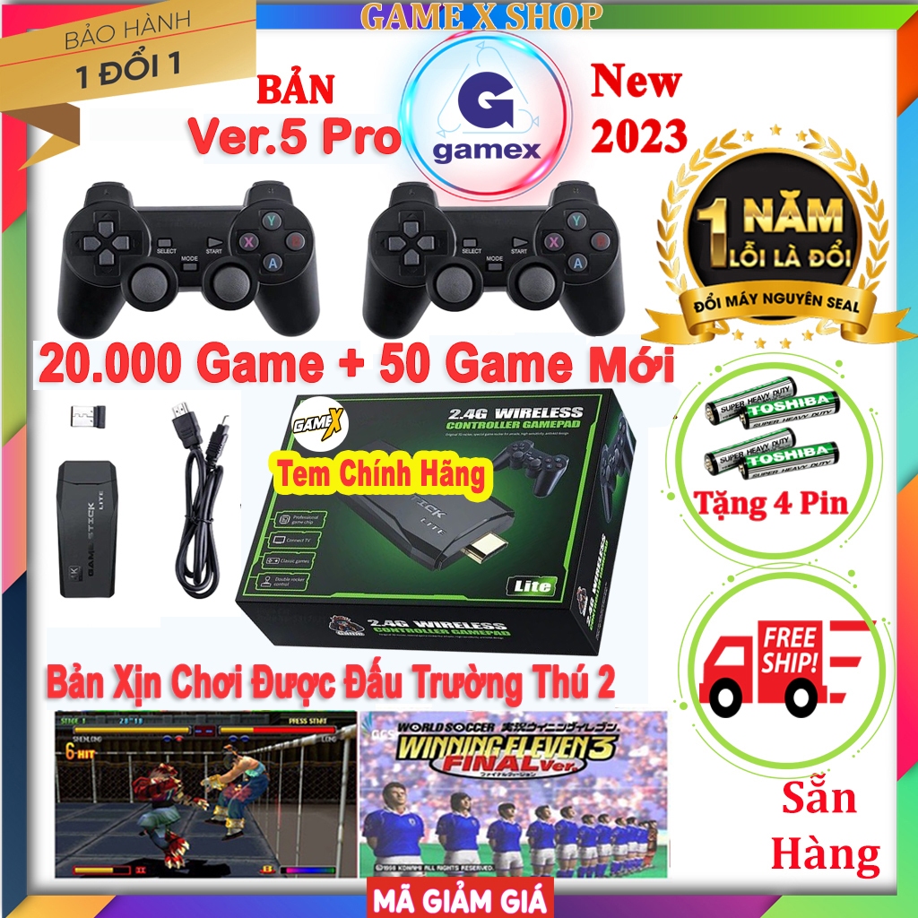 Game Stick 4k V2 Pro 2023 64GB-15.000 trò 50 game mới tải thêm máy chơi ...
