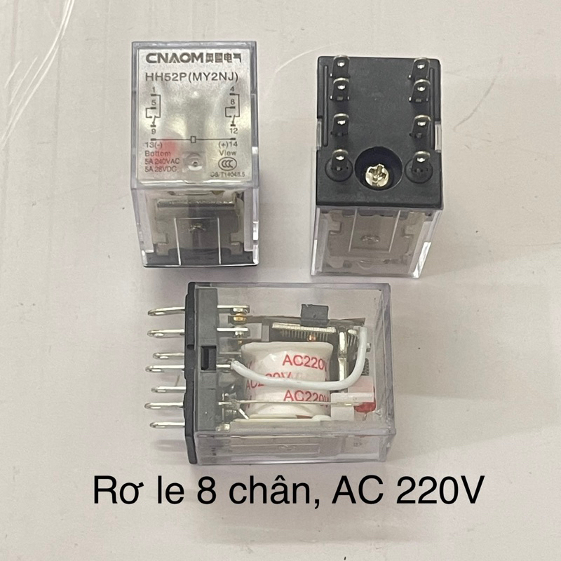 Mua Rơ le trung gian 8 và 14 chân, Relay kiếng, loại 12V, 24V, 110V ...