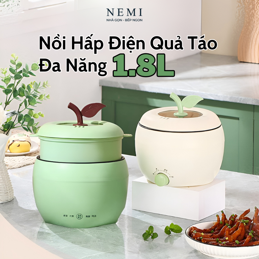 Mua Nồi Điện Đa Năng Mini Hình Quả Táo chống dính tuyệt đối, Nồi Lẩu ...