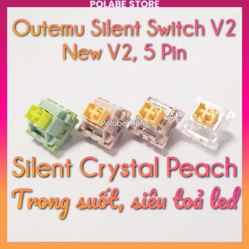 Mua Công tắc Outemu Silent Crystal Peach RGB v2 linear switch bàn phím cơ Outemu Silent Lemon v2 ...