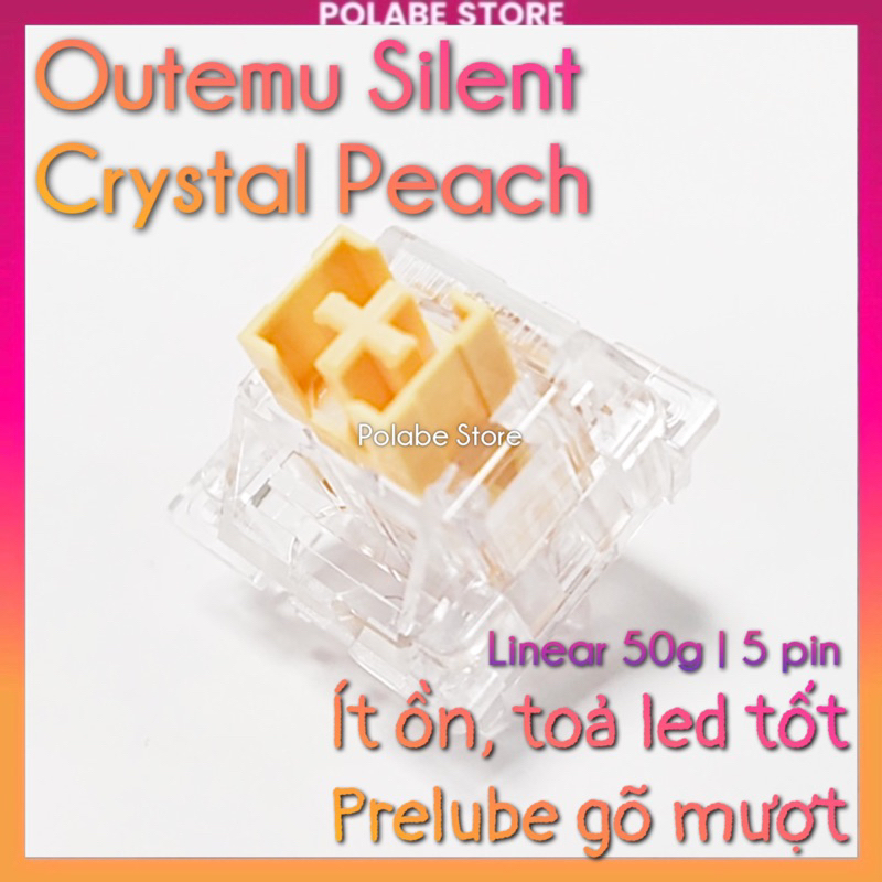 Mua Công tắc Outemu Silent Crystal Peach RGB v2 linear switch bàn phím ...