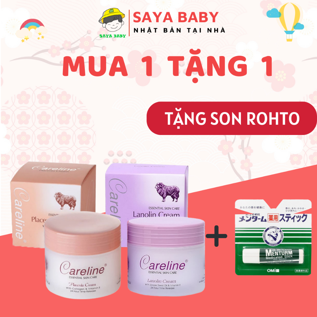 Mua Hộp kem dưỡng ẩm nhau thai mỡ cừu Careline Úc trắng mịn da mặt body ...