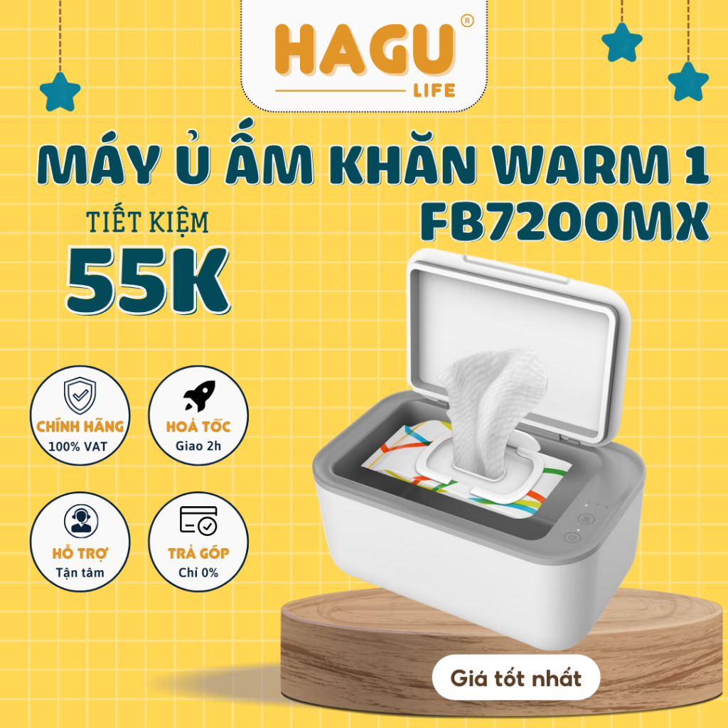 MÁY Ủ ẤM KHĂN GIẤY ƯỚT FATZBABY - WARM 1 - FB7200MX | Hagu Life