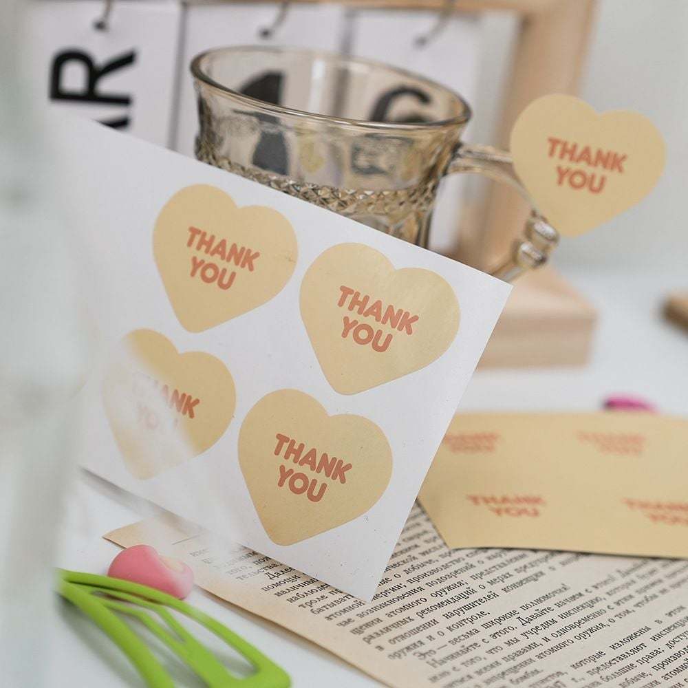 Bộ 16 Sticker Hình Trái Tim Classy Dán Hộp Bánh Handmade, Quà Tặng DYI ...