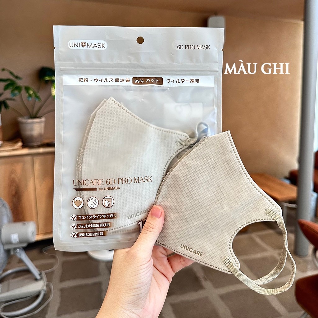 Khẩu trang 6D PRO UNICARE, hàng cao cấp chính hãng UNI MASK vnmask giá ...