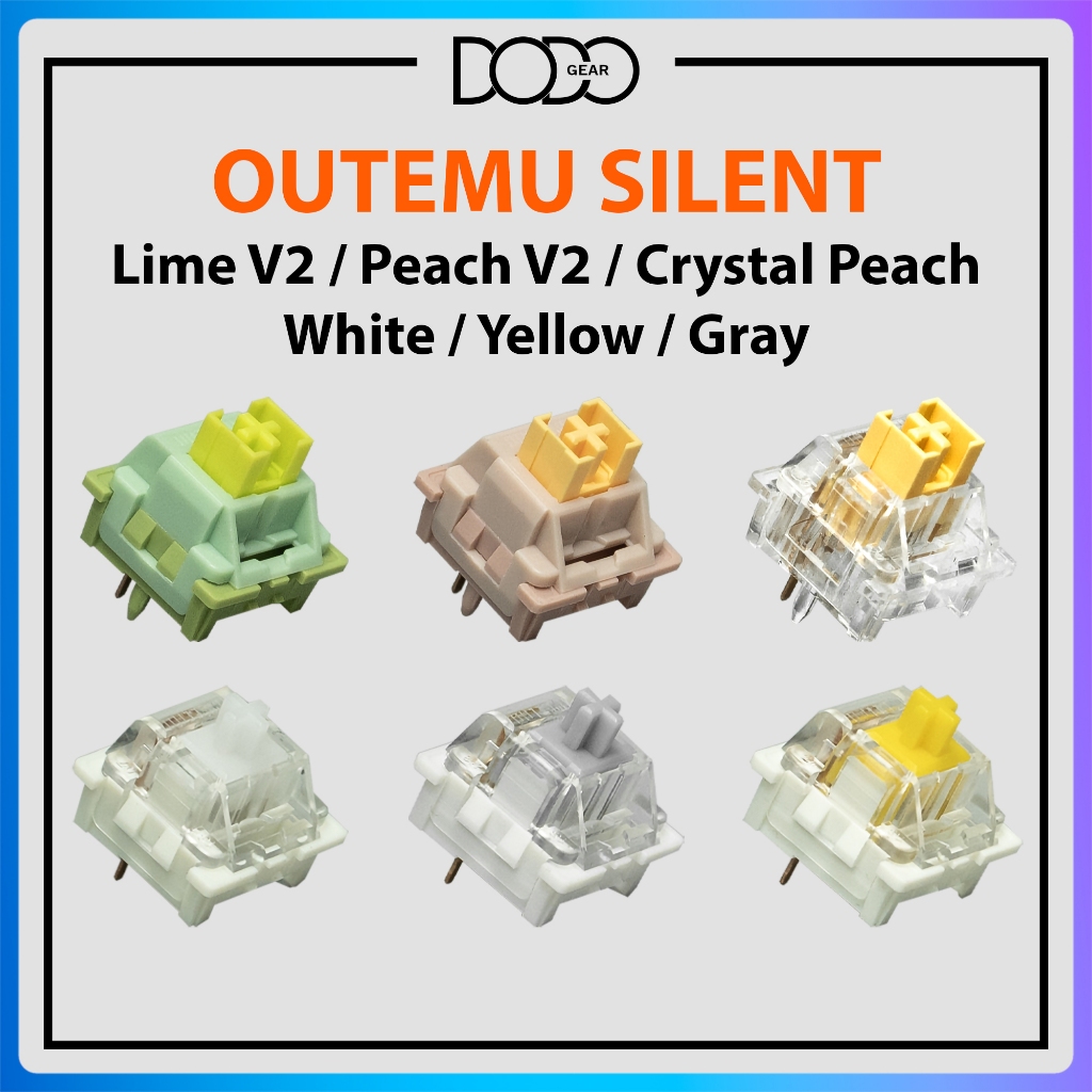 Công Tắc Outemu Silent Cream Pro | Outemu Silent Lime V2 | Outemu Silent Peach V2 - Switch 5 Pin