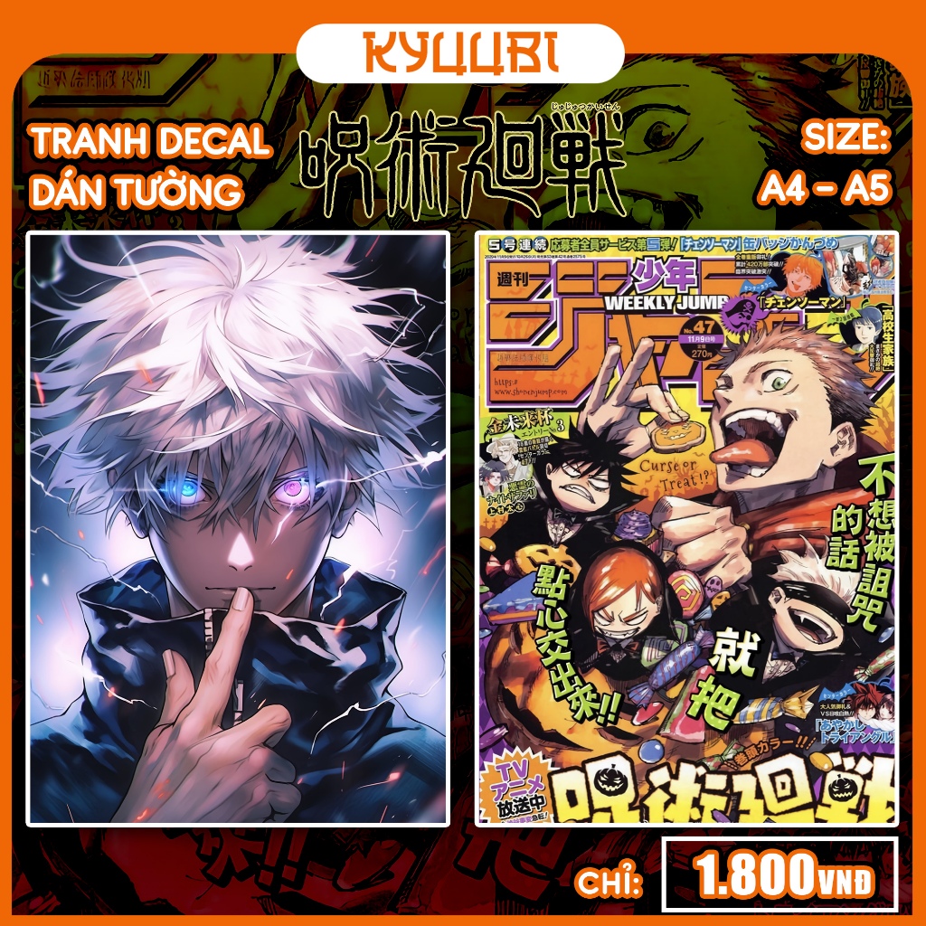 Mua Tranh Decal dán tường Poster Jujutsu Kaisen - Chú Thuật Hồi Chiến ...