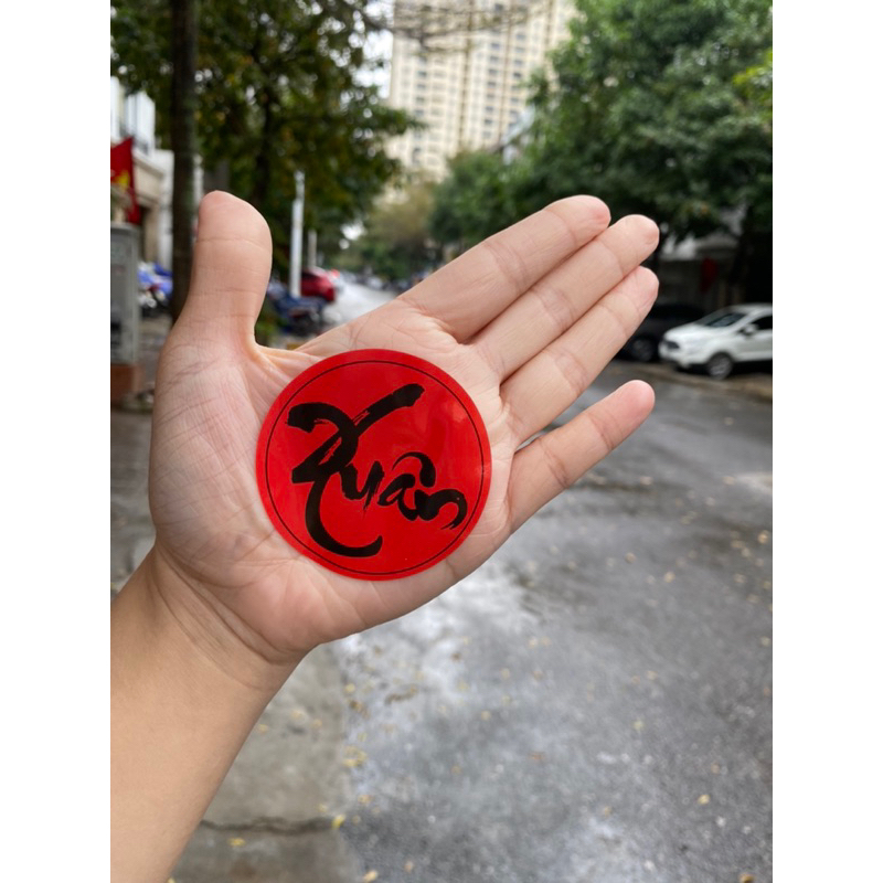 Set 10 tem dán Tết sticker trang trí Tết chữ Tết Xuân Phúc Lộc Thọ ...