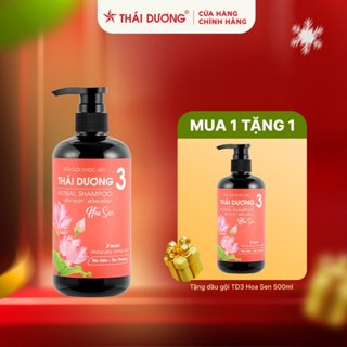 Combo Mua 1 chai dầu gội Thái Dương 3 hoa sen 500ml tặng 1 dầu gội Thái Dương 3 hoa sen 500ml ...