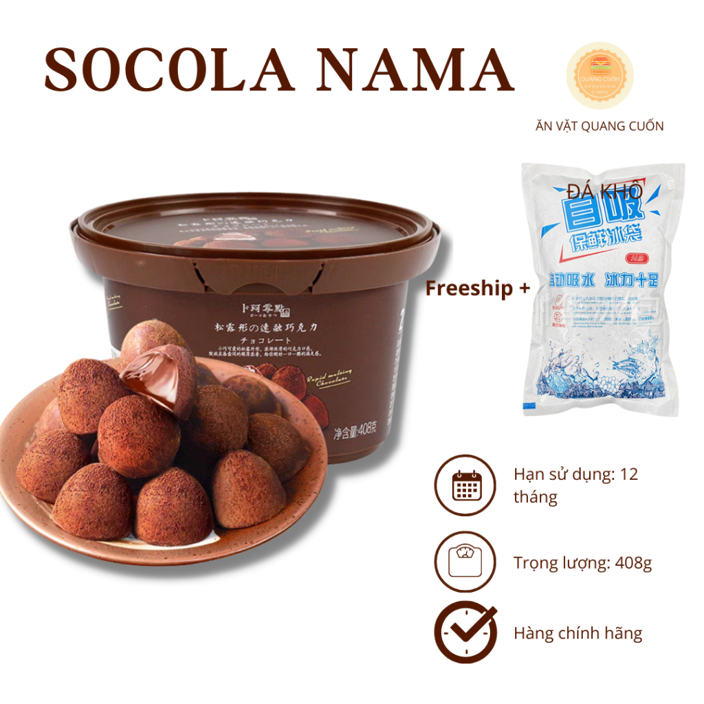 Mua Socola Tươi Nama Hộp 408g, 80 viên - Kẹo Socola, Nama Chocolate Nội ...