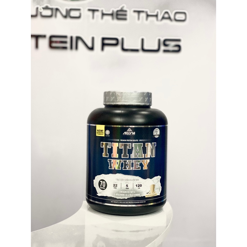 Whey protein sữa tăng cơ titan whey hộp 2.1kg chính hãng agym nutrition