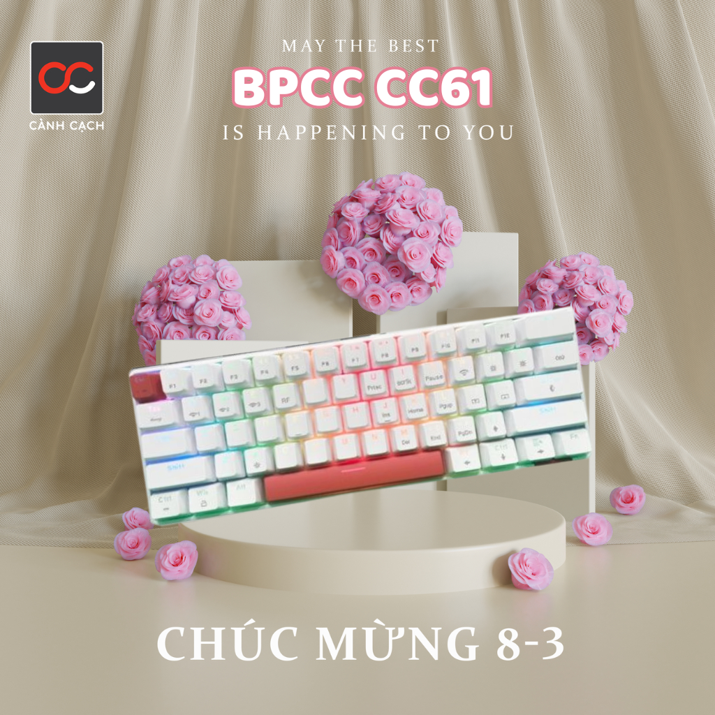 Bàn Phím Cơ RGB HOTSWAP 5 PIN RED SWITCH CC61