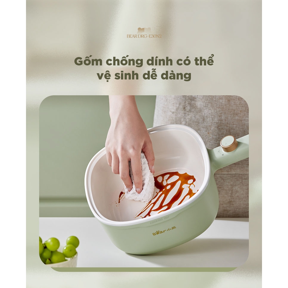 Mua Nồi lẩu điện mini đa năng 3L Bear DRG-E30N2 (kèm khay hấp) -1000W ...