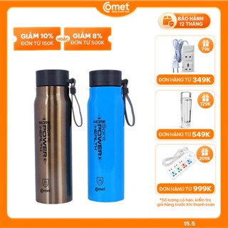 Bình giữ nhiệt COMET CH12-14 (520ml) màu xanh, màu vàng inox 304 cấu tạo 3 lớp giá tốt Tháng 08 ...