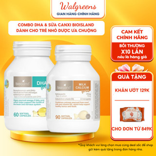 Combo canxi sữa và DHA BioIsland giúp bé phát triển toàn diện, cao lớn khỏe mạnh, thông minh giá ...
