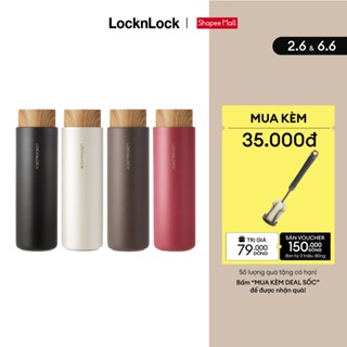 Bình giữ nhiệt LocknLock Flat Tumbler nắp gỗ 400ml LHC4227 giá tốt ...