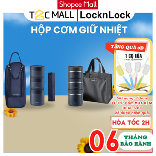 Bộ Hộp Cơm Giữ Nhiệt Văn Phòng LocknLock Lunch Box 3 Ngăn Túi Thìa Đũa ...