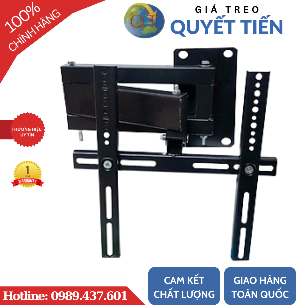 Giá Treo Tivi Góc Tường KP32 26 - 32 - 43 Inch - Khung Treo Tivi Xoay 180 Độ 2 Cánh Tay Linh Hoạt