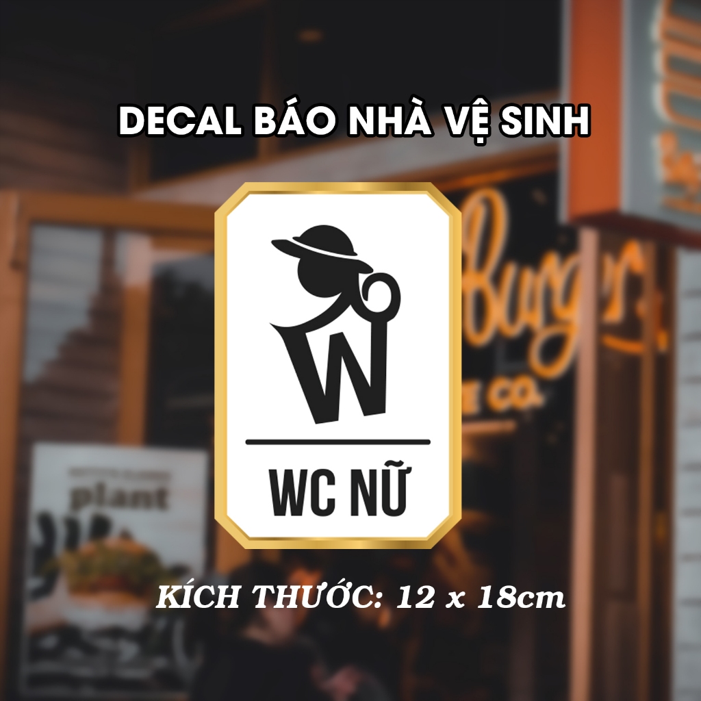 Decal Biển Báo Nhà Vệ Sinh Decal Bảng Toilet, WC - Sticker Decor Nhà Vệ ...