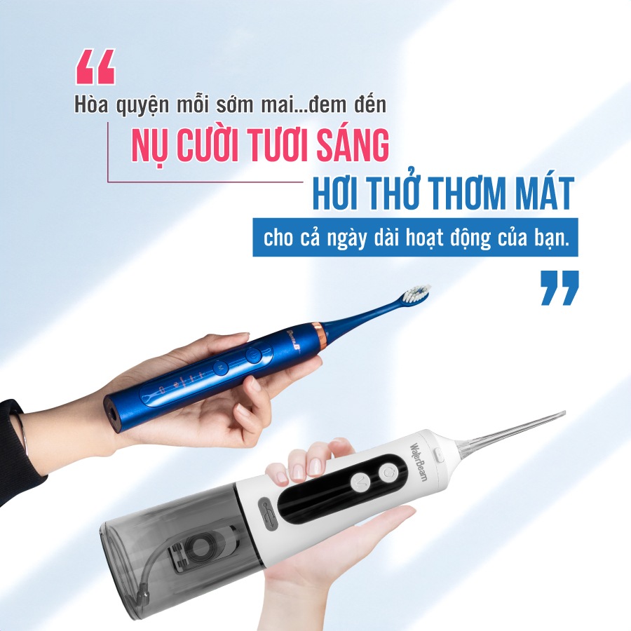 Combo Bàn chải điện Denta.B Pro và Máy Tăm Nước WaterBeam