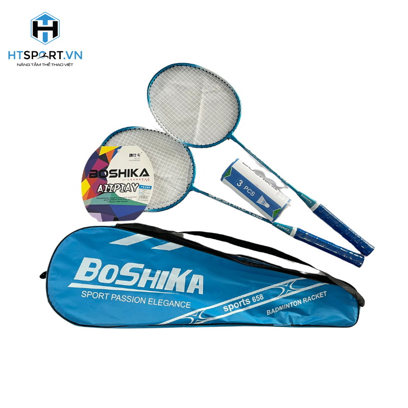 Vợt Cầu Lông, Cặp Vợt Cầu Lông BOSHIKA 658 Chất Liệu Hợp Kim Nhẹ Bền ...