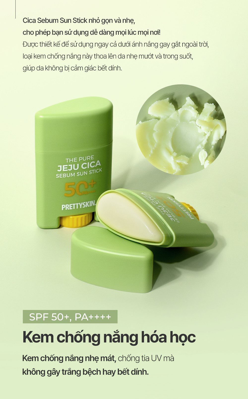 Mua Kem chống nắng rau má dạng soáp Pretty Skin The Pure JeJu CiCa ...