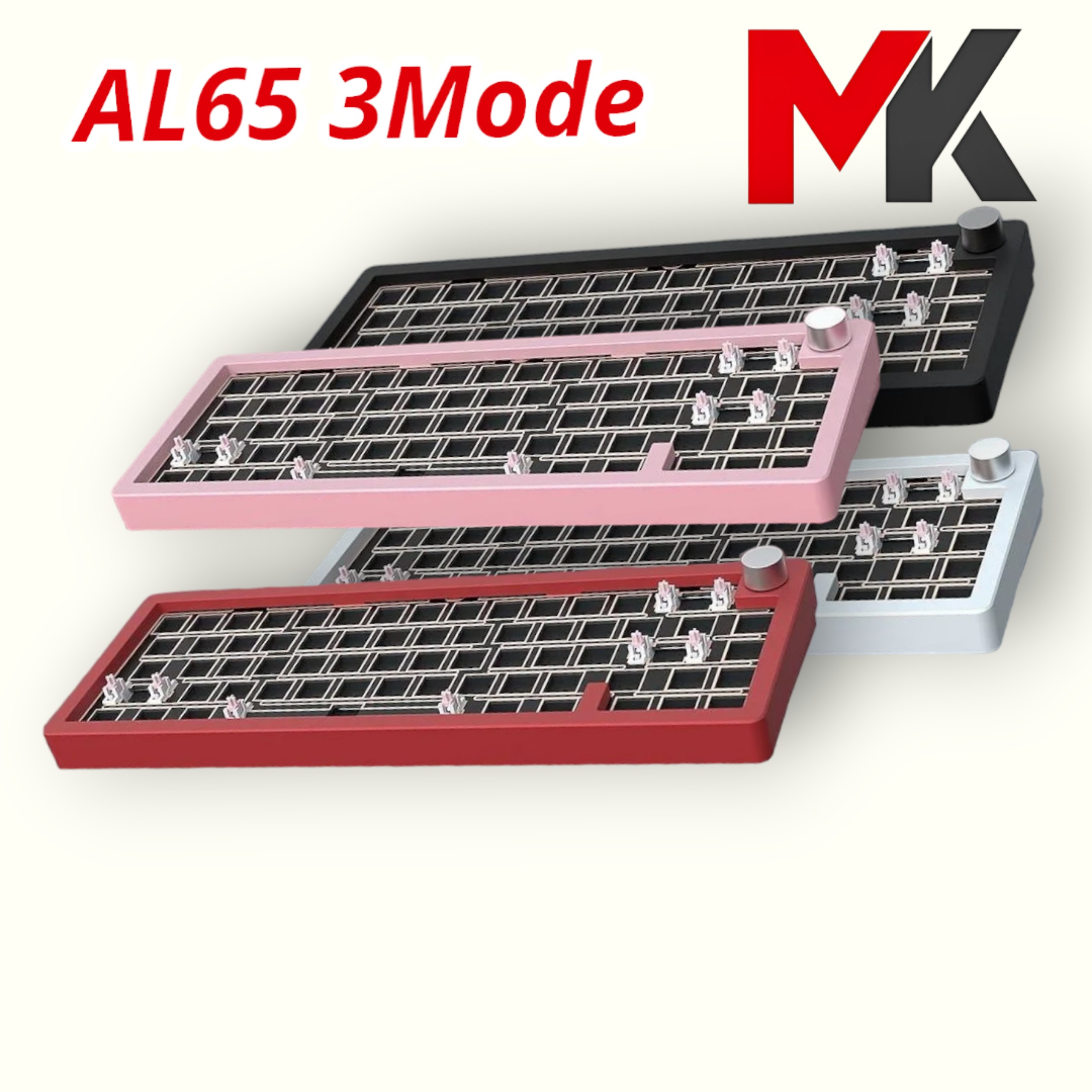 Bộ Kit bàn phím cơ AL65 3 chế độ kết nối, mạch xuôi, hotswap, RGB