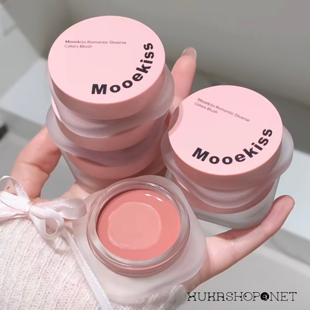 Má hồng dạng kem Mooekiss nắp hồng matte chống nước giữ màu đến 12h ...