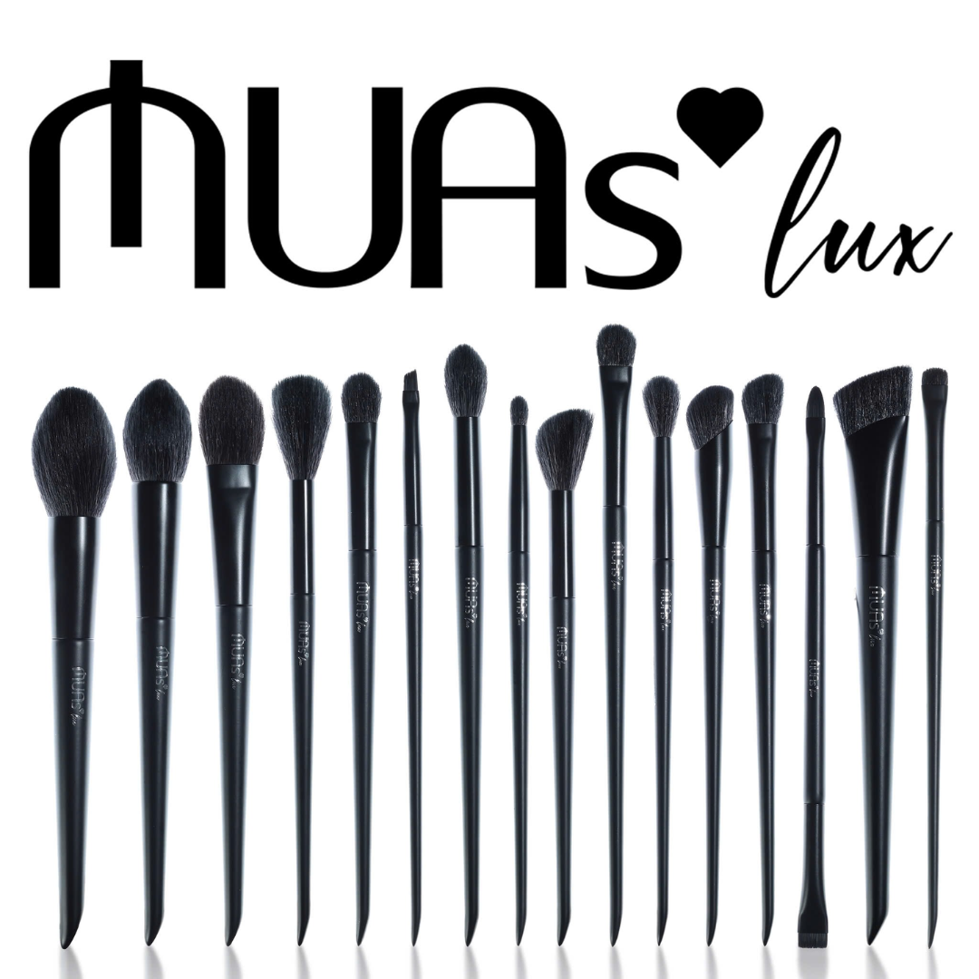 [Bộ cọ MUA Lux 16 cây có mút] Bộ cọ MUAs Lux 16 cây thân gỗ đen chất ...